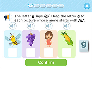 Initial Consonants: j, g, h, k, f - Quiz by Kids Academy
